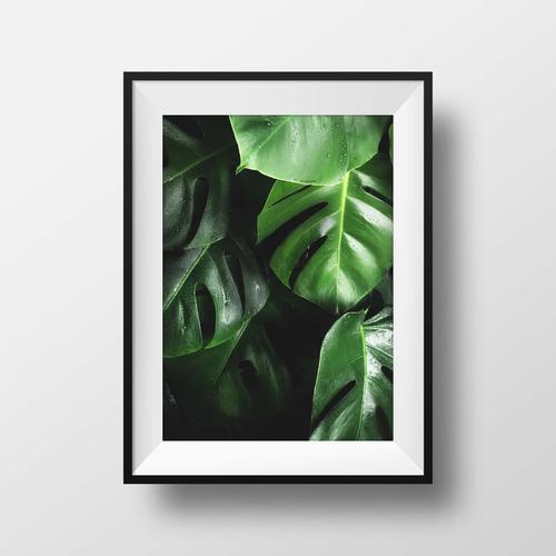 Jual Poster "Leave 6" + Premium Frame Kayu Dengan Matboard - Hiasan ...