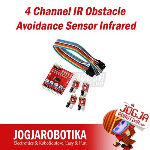 Jual Modul Sensor Robot Line Follower Tracer 4 Channel Infrared Robot ...