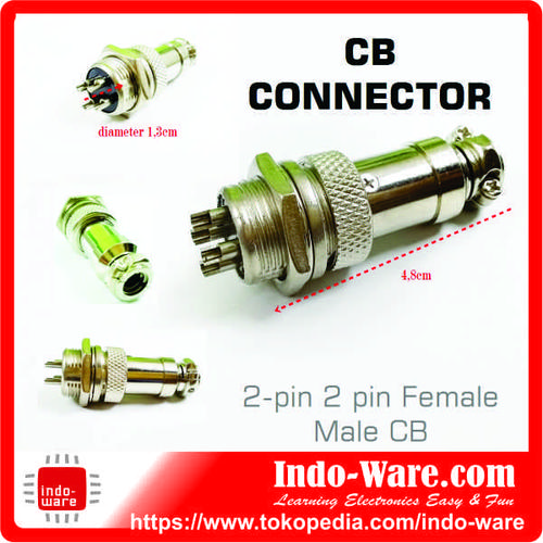 Jual CB Connector 4-pin 4 pin Female Male CB-connector cb - Kota ...