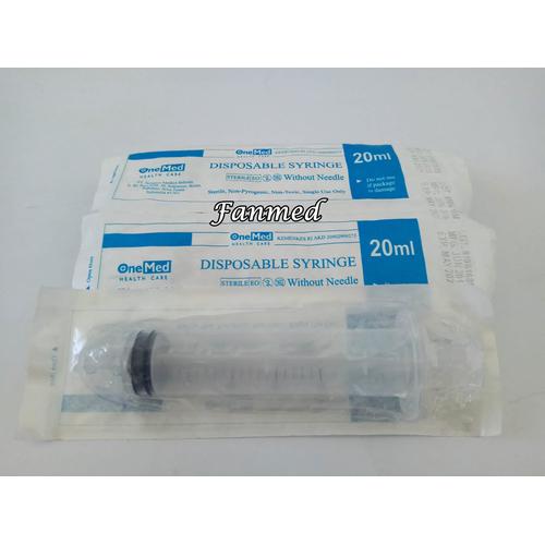 Jual Disposable Syringe One Med 20cc Onemed 20ml Luer Lock-LL Lubang ...