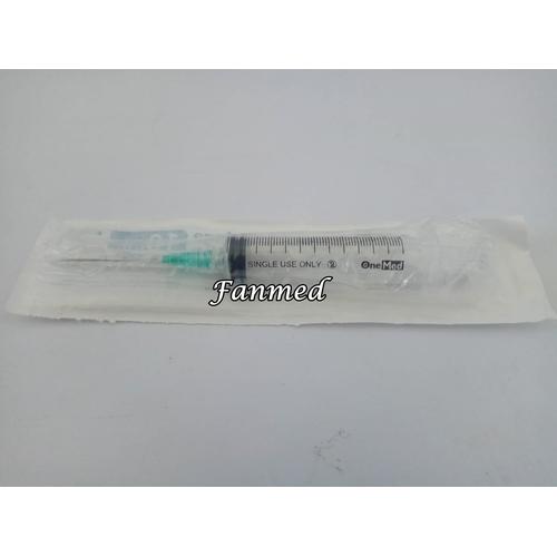 Jual Disposable Syringe With Needle One Med 10cc Onemed 10 ml Box ...