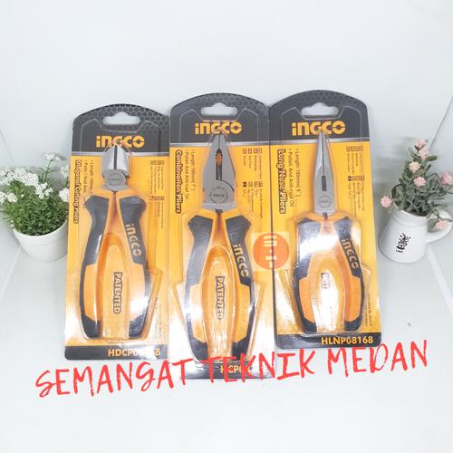 Jual INGCO TANG PLIERS SET KOMBINASI 7" LANCIP 6" POTONG 6" 3PCS INGCO ...