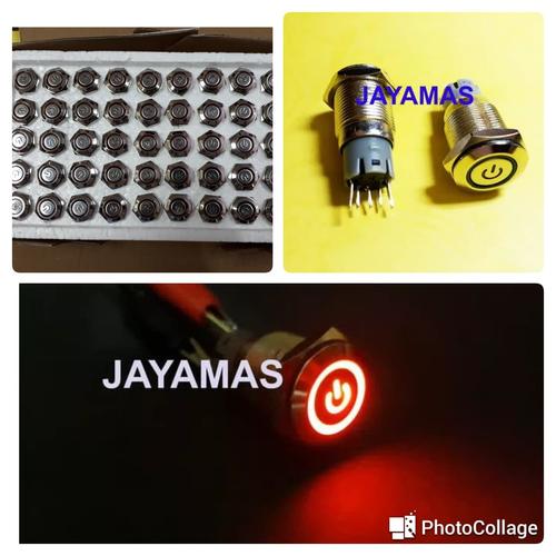 Jual Saklar Logo Power ON OFF warna MERAH /Switch Metal - Kab ...