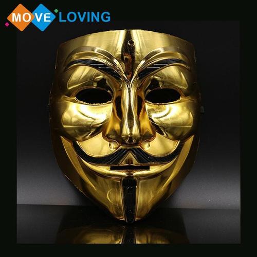 Jual Topeng vendetta gold guy fawkes tebal cat rapih berkualitas ...