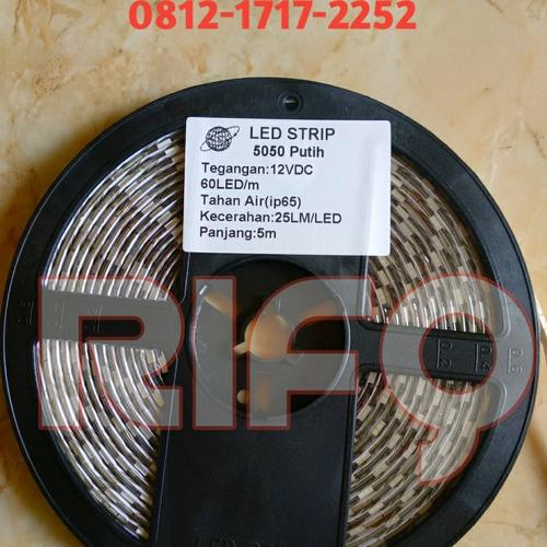 Jual Lampu Led Strip Roll Flexible Outdoor SMD 5050 MATA Besar 12V Anti ...