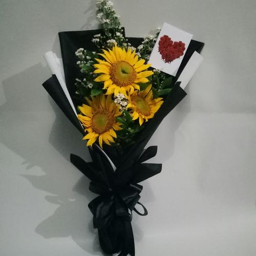 Jual buket bunga matahari bucket wisuda bunga fresh sun flower florist ...