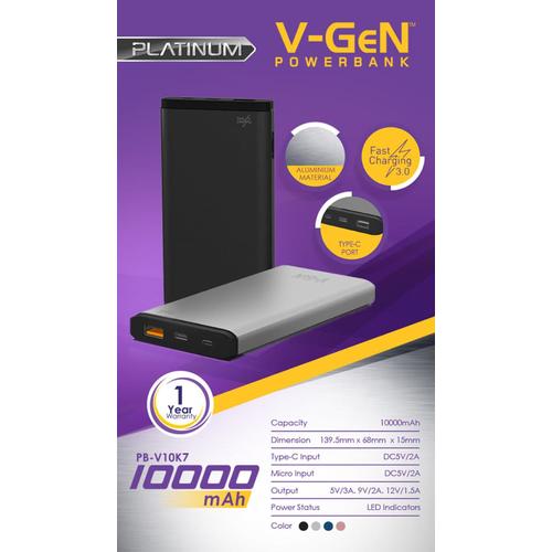 Jual V-GeN Powerbank 10.000mAh PB-V10K7 FAST CHARGING - Jakarta Pusat ...