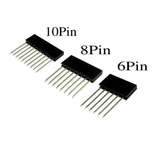Jual 10P 8P 6P 4P Female Header Long Pin Socket Connector Arduino ...