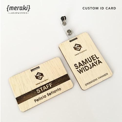 Jual ID Card Custom Ukir/ Name Tag Kayu / ID Card Kayu - Jakarta Barat ...