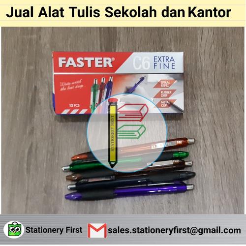 Jual Pen Faster C-6 - Hitam - Jakarta Barat - Stationery First | Tokopedia
