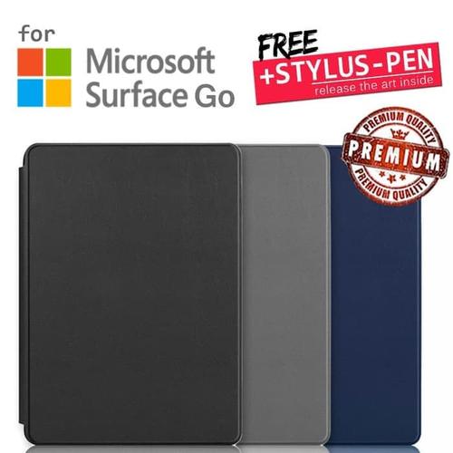 Jual Microsoft Surface Go Slim Leather Stand Flip Book Cover Case ...