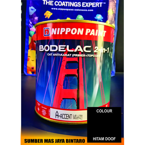 Jual CAT MINYAK NIPPON PAINT BODELAC SOFT MATT BLACK MAGIC KEMASAN 1 ...
