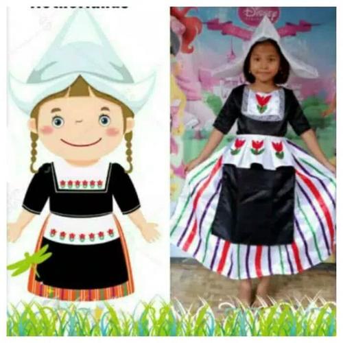 Jual Kostum Perempuan Baju Tradisional Negara Holland Belanda 2 - 12 ...