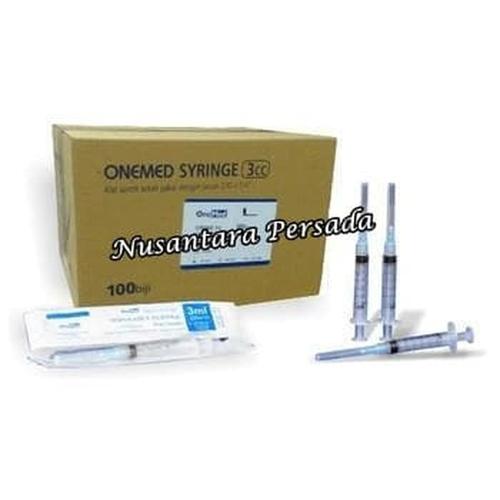 Jual Disposable Syringe Needle One Med 3cc Tuberculin Onemed 3 ml Box ...