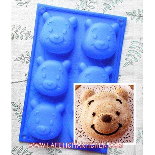 Jual POOH LOYANG SILICONE RUBBER BAKING PAN KUE CAKE JELLY PUDDING MOLD ...