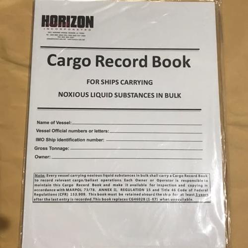 Jual Cargo Record Book for Ships Carrying Noxious Liquid Substances ...