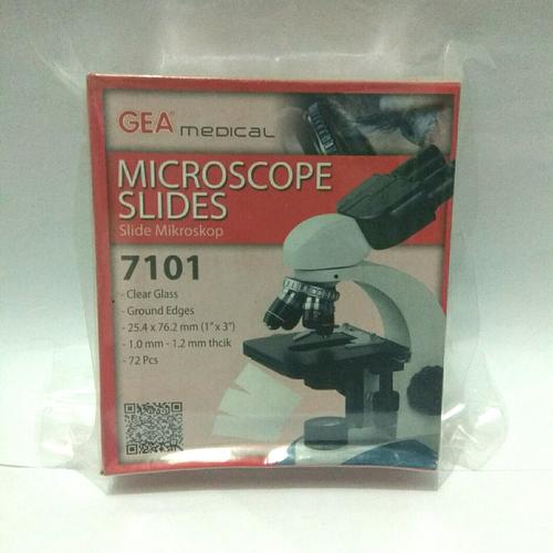 Jual Objek glass 7101 GEA/microscope slides/slide mikroskop isi 72 pcs ...
