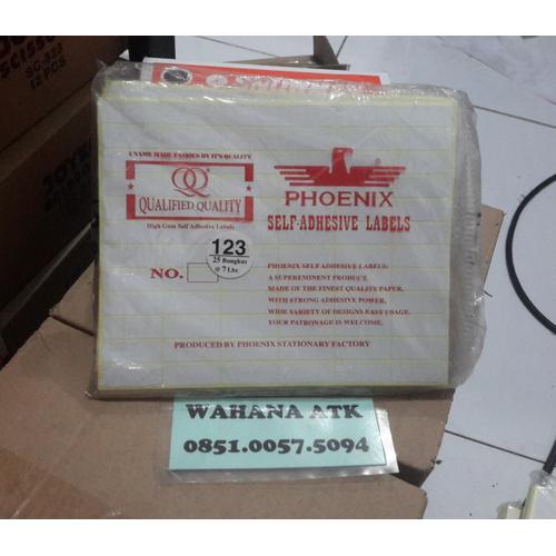 Jual Stiker label nama / label stiker / label harga phoenix no 123 ...