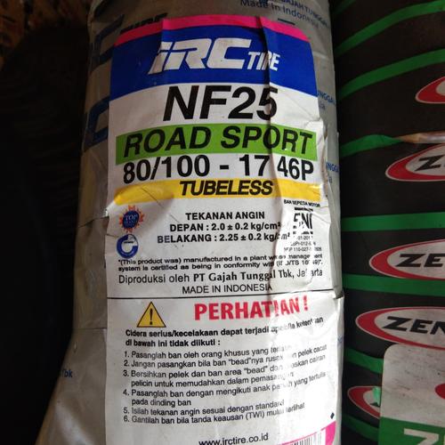 Jual Ban IRC 80/100-17 NF25 Tubeles (Ban Depan honda Verza /megapro ...
