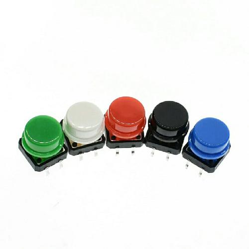 Jual Momentary Tactile Switch Push Button 12x12mm with Cap Hat - Kota ...