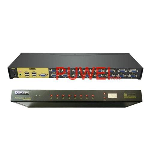 Jual 16 Port USB KVM Switch Rackmount VGA Switcher with Audio MIC FB57 ...