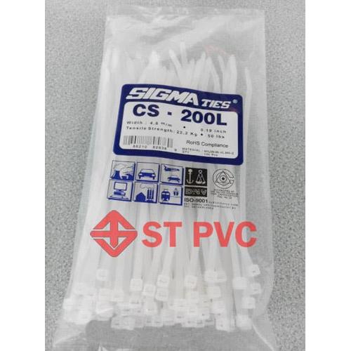 Jual Kabel ties / Cable ties sigma CS 200L 200 x 4,8mm Putih - Jakarta ...