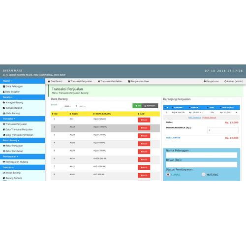 Jual Source Code Program Aplikasi Penjualan Toko Berbasis Web - Kab ...