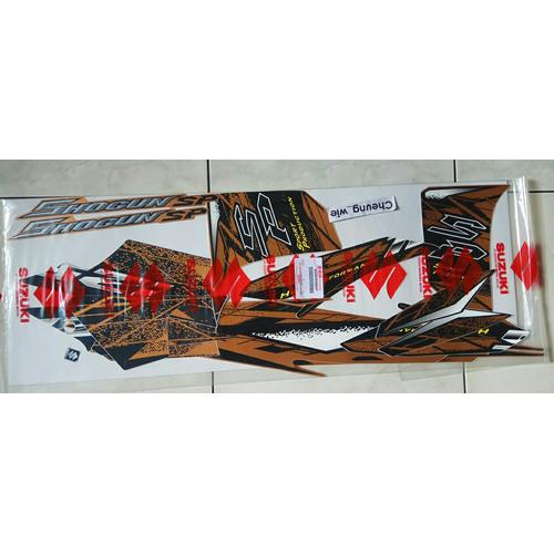 Jual lis body/Striping suzuki shogun FL125 new SP Majesty Gold emas ori ...