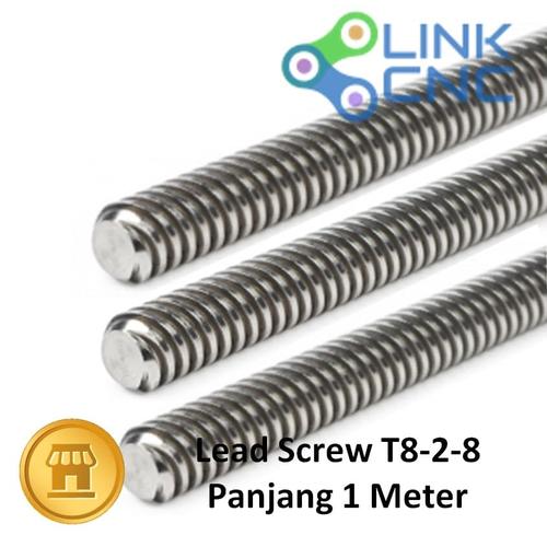 Jual T8 Leadscrew Lead Screw T8-2-D8 untuk 3D Printer - Per 1 meter ...
