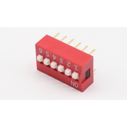 Jual 6P 6 Position DIP Switch 2.54mm Pitch 6 Row 12 Pin DIP Switch ...