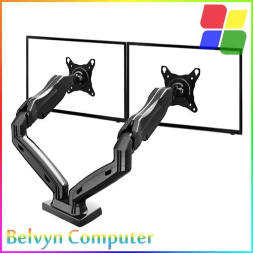 Jual Universal Dual Monitor Arm Bracket Vesa Mount 17-27 Inch - NB-F160 ...