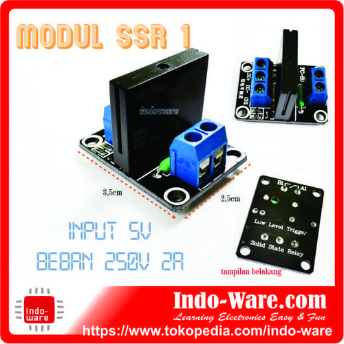 Jual Modul SSR 1 input 5V beban 250V 2A modul SSR 1 channel - Kota ...