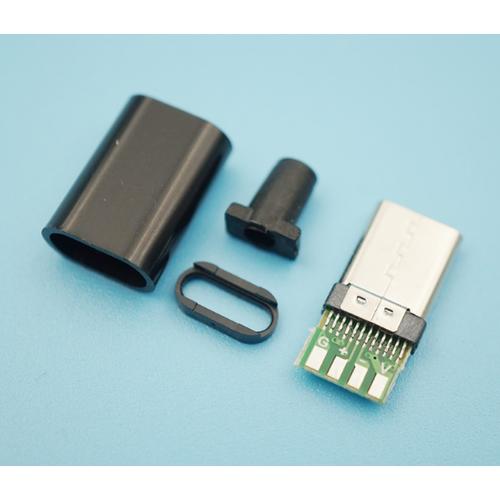 Jual Plug Jack USB Type-C Set Male Tipe-C Type C dgn PCB untuk kabel ...