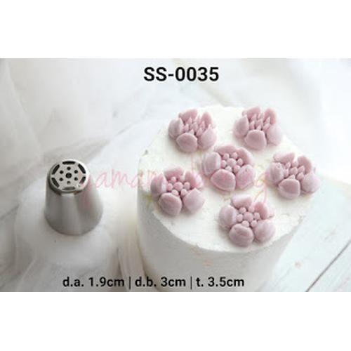 Jual SS-0035 Spuit rusia kecil bunga flower buttercream cake macaron ...