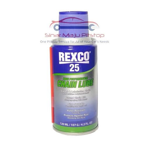 Jual REXCO 25 CHAIN LUBE 120 ML - SPRAY PELUMAS PEMBERSIH RANTAI ANTI ...