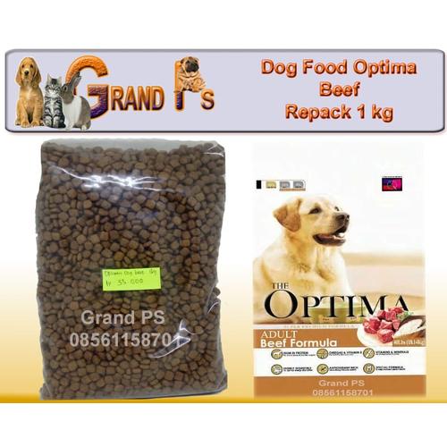 Jual Dog Food Optima Beef kemasan repack polos 1 kg - Kota Depok ...