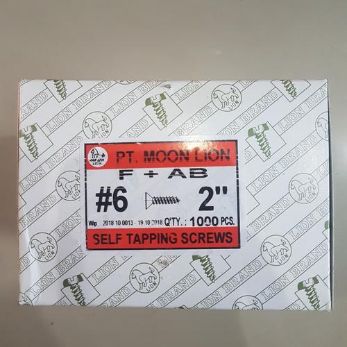 Jual (1000 PCS) #6 x 5 cm MOON LION Taping Screw Sekrup Skrup Kayu / 1 ...