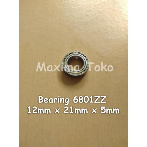 Jual Ball Bearing 6801ZZ 6801Z Deep Groove Miniature 12mm x 21mm x 5mm ...