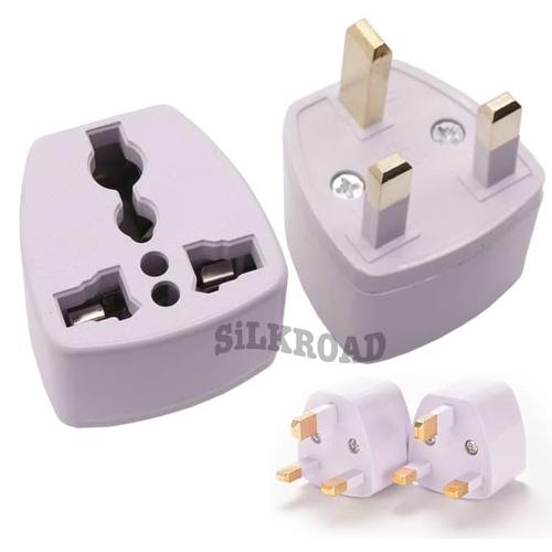 Jual Colokan 3 Pin Kaki Power Plug Adapter Converter EU US AU UK to UK ...