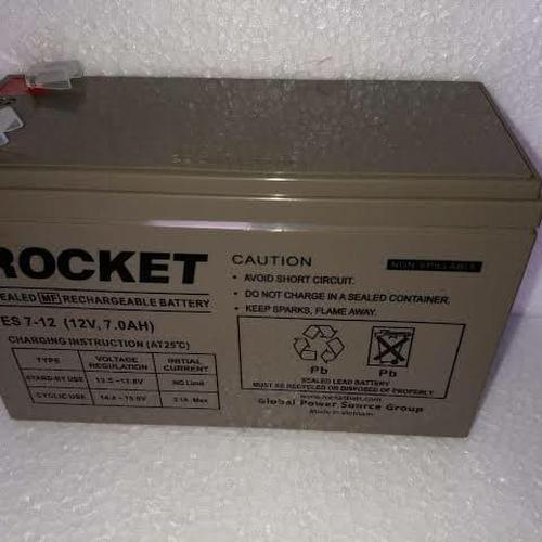 Jual battery / accu ups powersuply rocket es 7 12v - Kab. Klaten ...