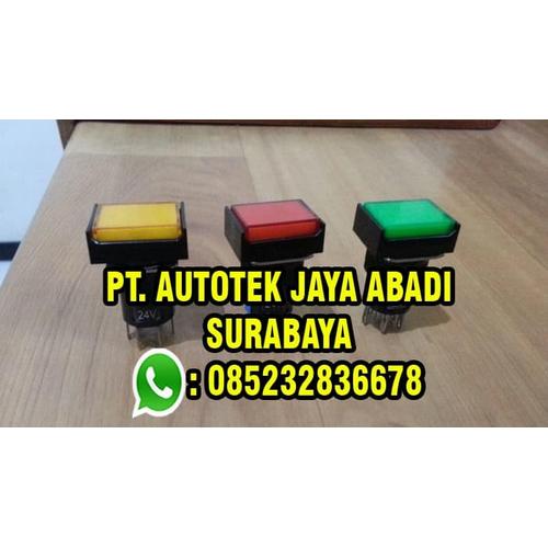 Jual SHEMSCO Push Lamp Lock persegi panjang diameter 16mm - Merah ...