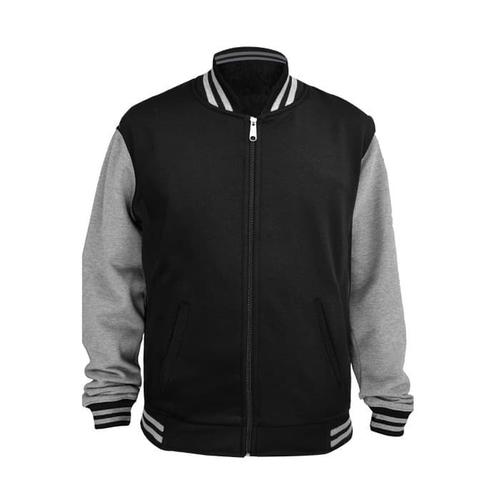 Jual Jaket Varsity Jaket Baseball Varsity Polos Hitam Abu Misty ...