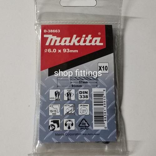 Jual Mata Bor Makita D-38663 / mata bor besi 6mm - Jakarta Timur - shop fittings | Tokopedia