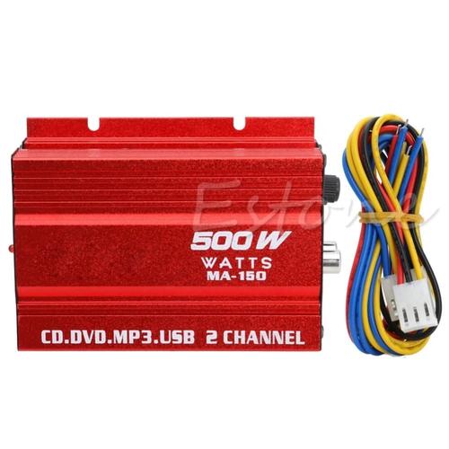 Jual Ampli Mobil Mini Hi-Fi 500W 2 Channel Stereo Audio Amplifier For ...