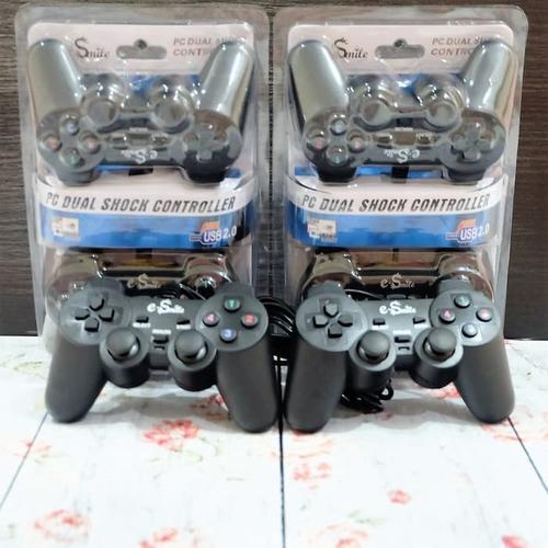 Jual Gamepad DOUBLE Getar Hitam PC LAPTOP - GAME STICK PORTABLE USB ...