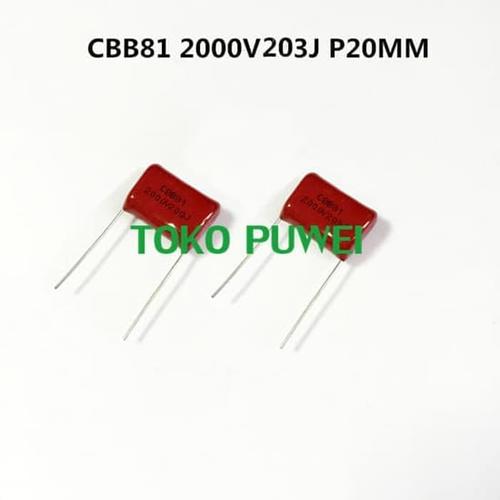 Jual Capasitor Milar Capacitor Mylar 203j 2000v 0.02UF 20NF 203 j 2KV ...