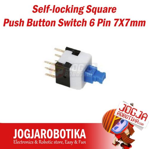 Jual Self-locking Square Push Button Switch 6 Pin 7X7mm - Kab. Sleman ...