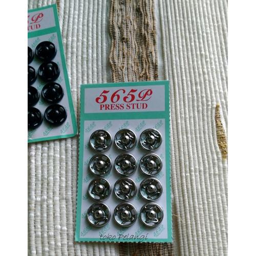 Jual Kancing jepret/cetek 565 12mm Nikel/silver - 10mm Hitam - Kota ...
