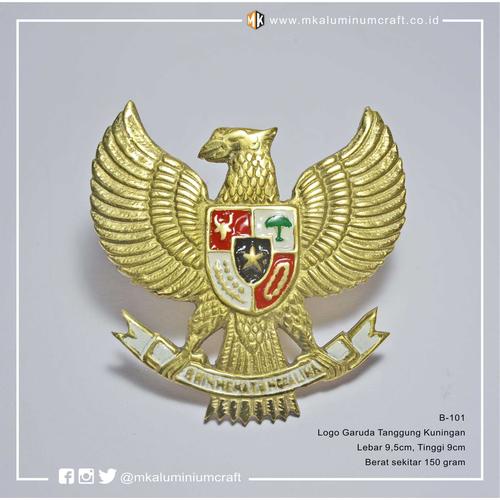 Jual Emblem Logo Garuda Pancasila Kuningan ukuran besar 95 mm - Kota ...