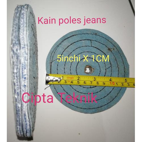 Jual Kain Poles 5 inchi x 1 cm Jeans Diameter 5inch Tebal 1cm Jin Jean ...
